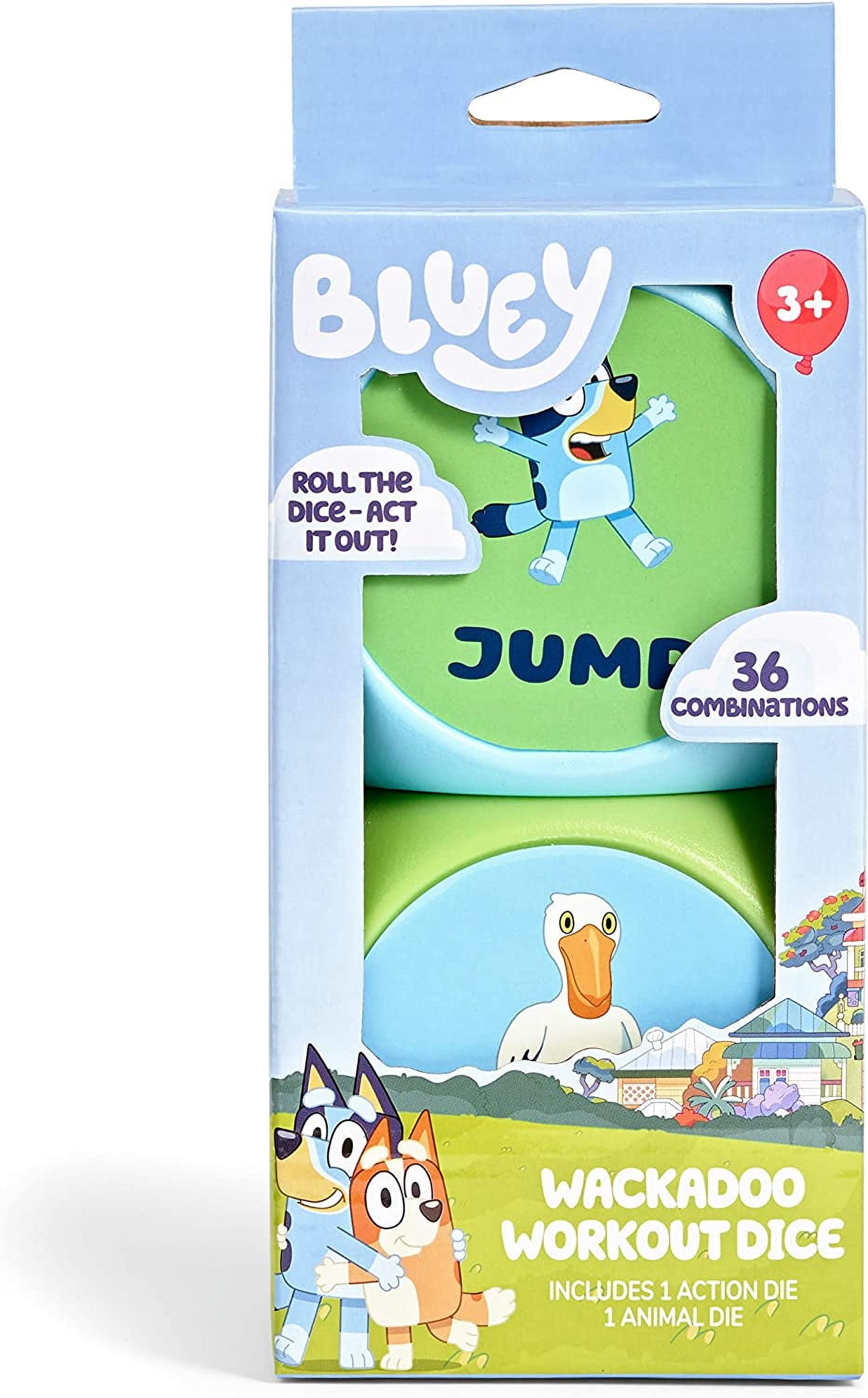 BLUEY Wackadoo Dice Imagination Act Out The Action Game | Family Game ...