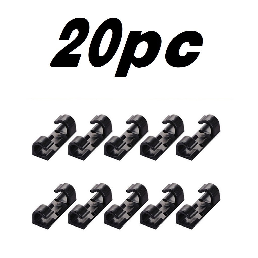 HOARBOEG 20pc Self Adhesive Cable Management Clips Desktop Cable ...