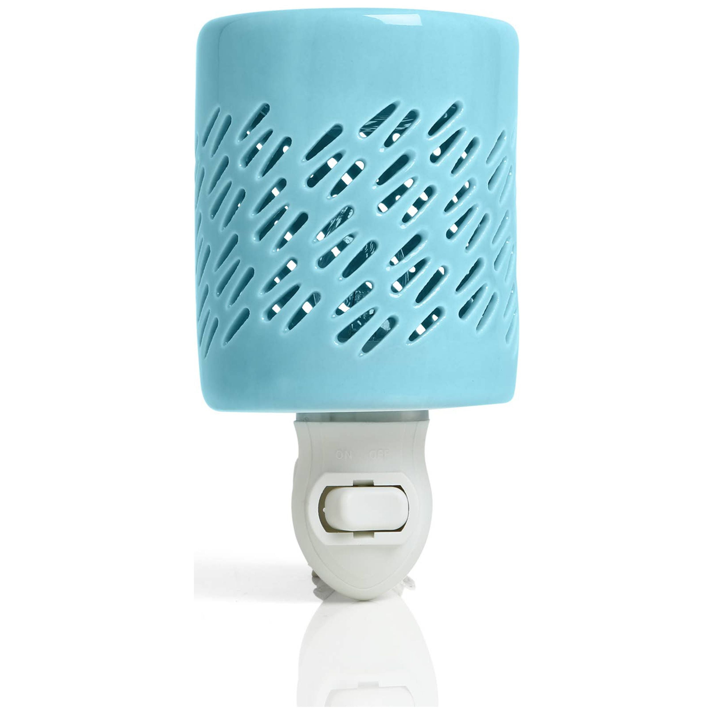BLUZEN Muted Teal Plug-in Oil Warmer with 5mL Peppermint Essential Oil ...