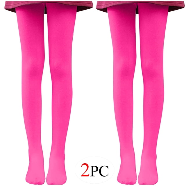 BLVB 2PC Girls Tights Women Dance Stockings Soft Footed Opaque Tights ...