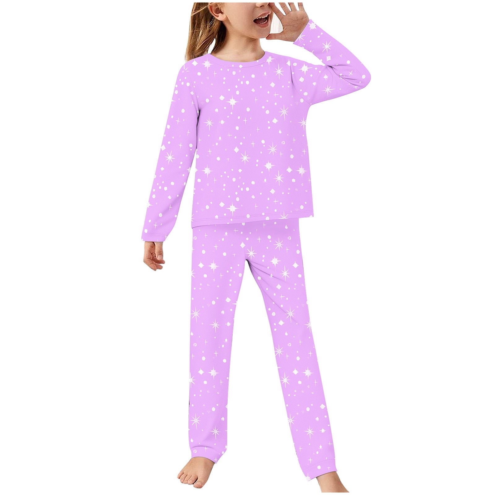 BLVB Big Girls Cute Pajama Sets Long Sleeve Tops and Pant Teens ...