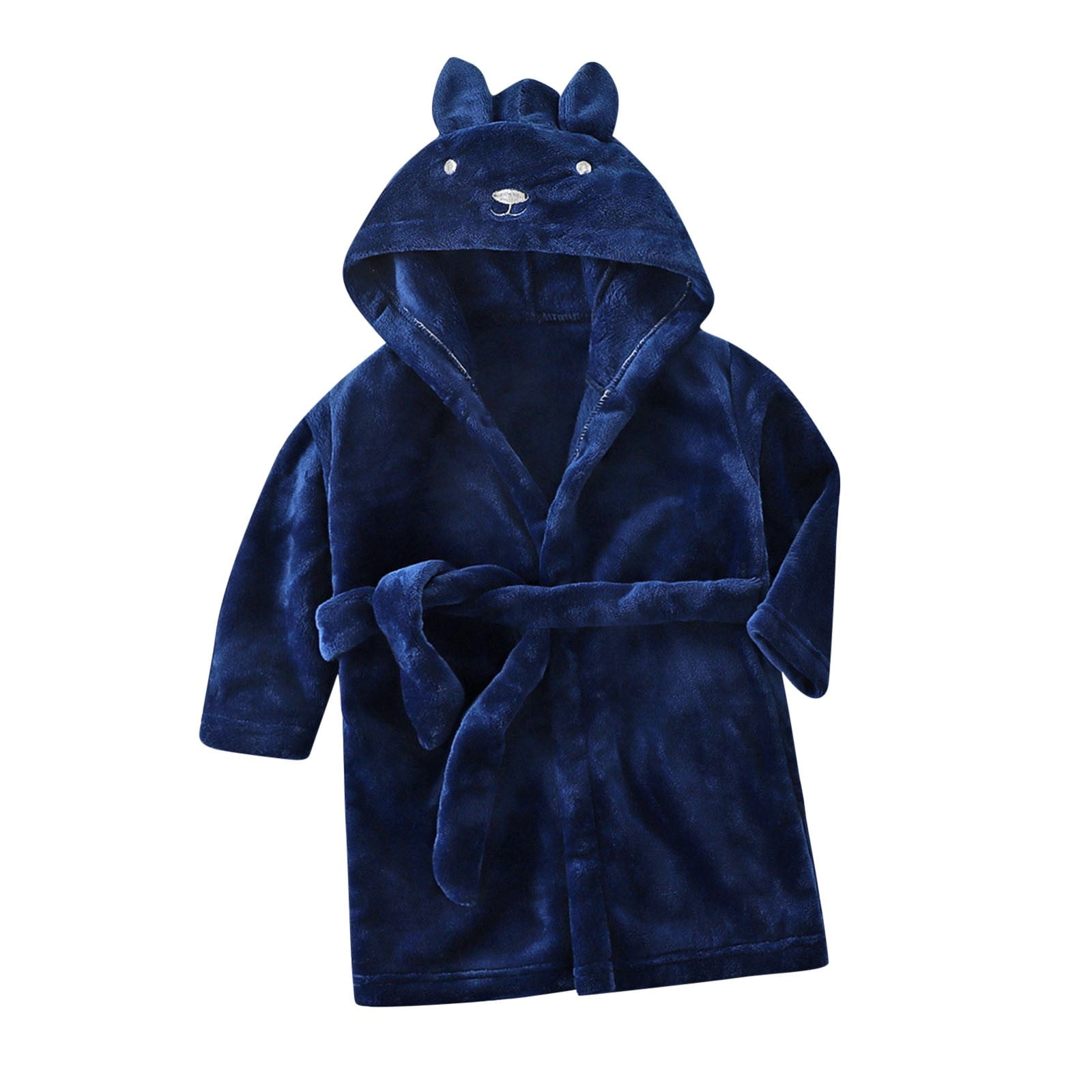 BLVB Boys Girls Robes Toddler Hooded Sleepwear Soft Fleece Bathrobes ...