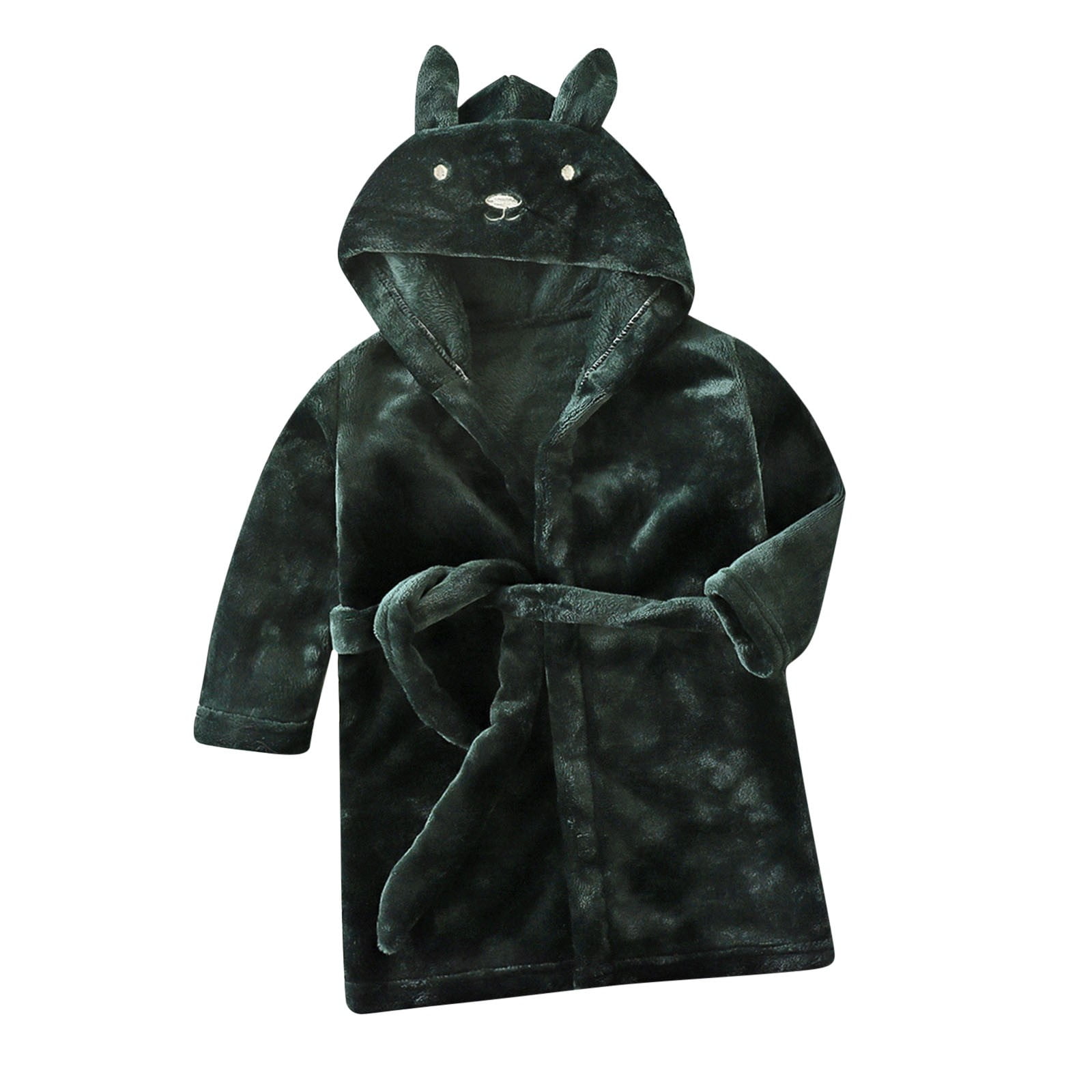 BLVB Boys Girls Robes Toddler Hooded Sleepwear Soft Fleece Bathrobes ...