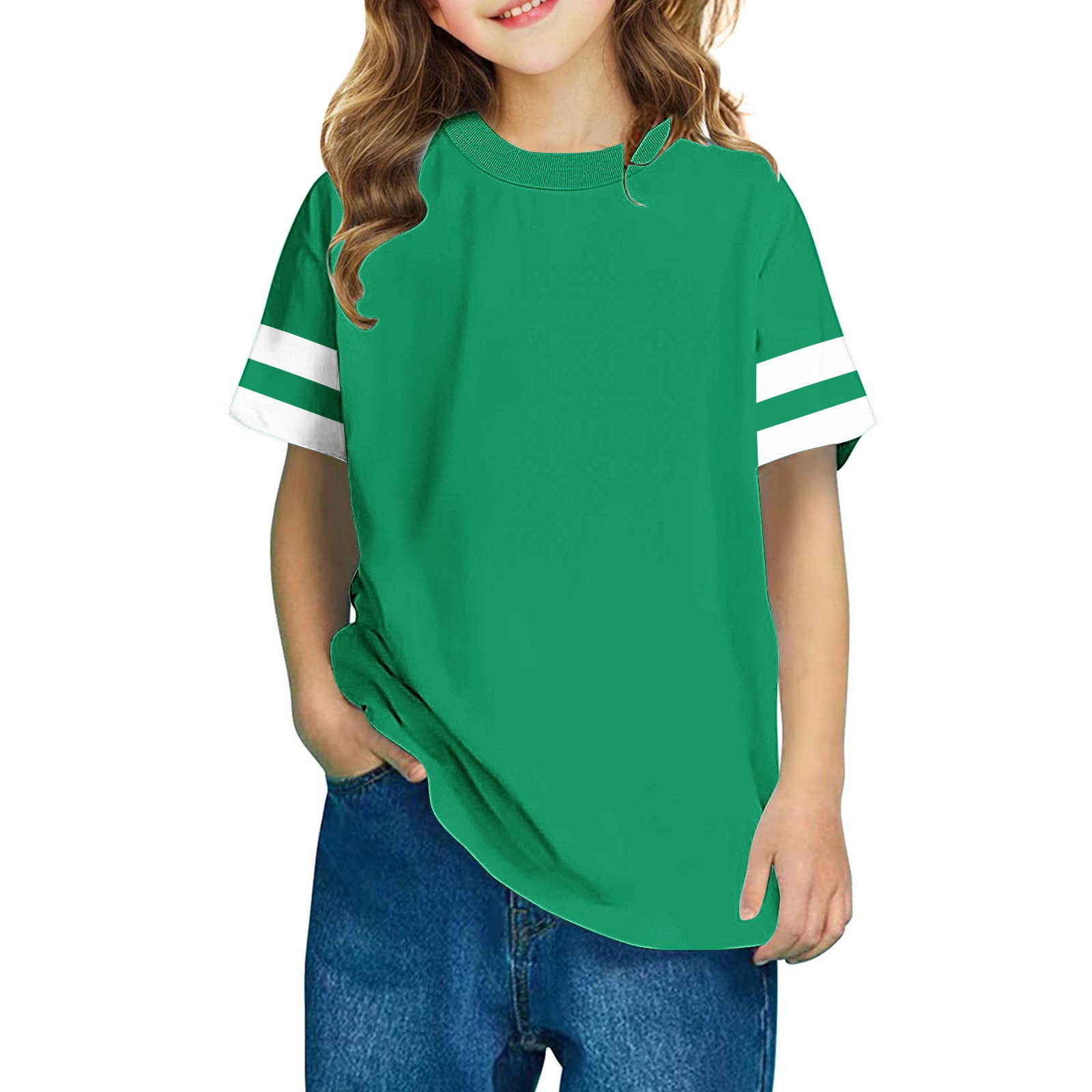 BLVB Boys Girls Short Sleeve T Shirts Kids Summer Oversized Tops Casual ...