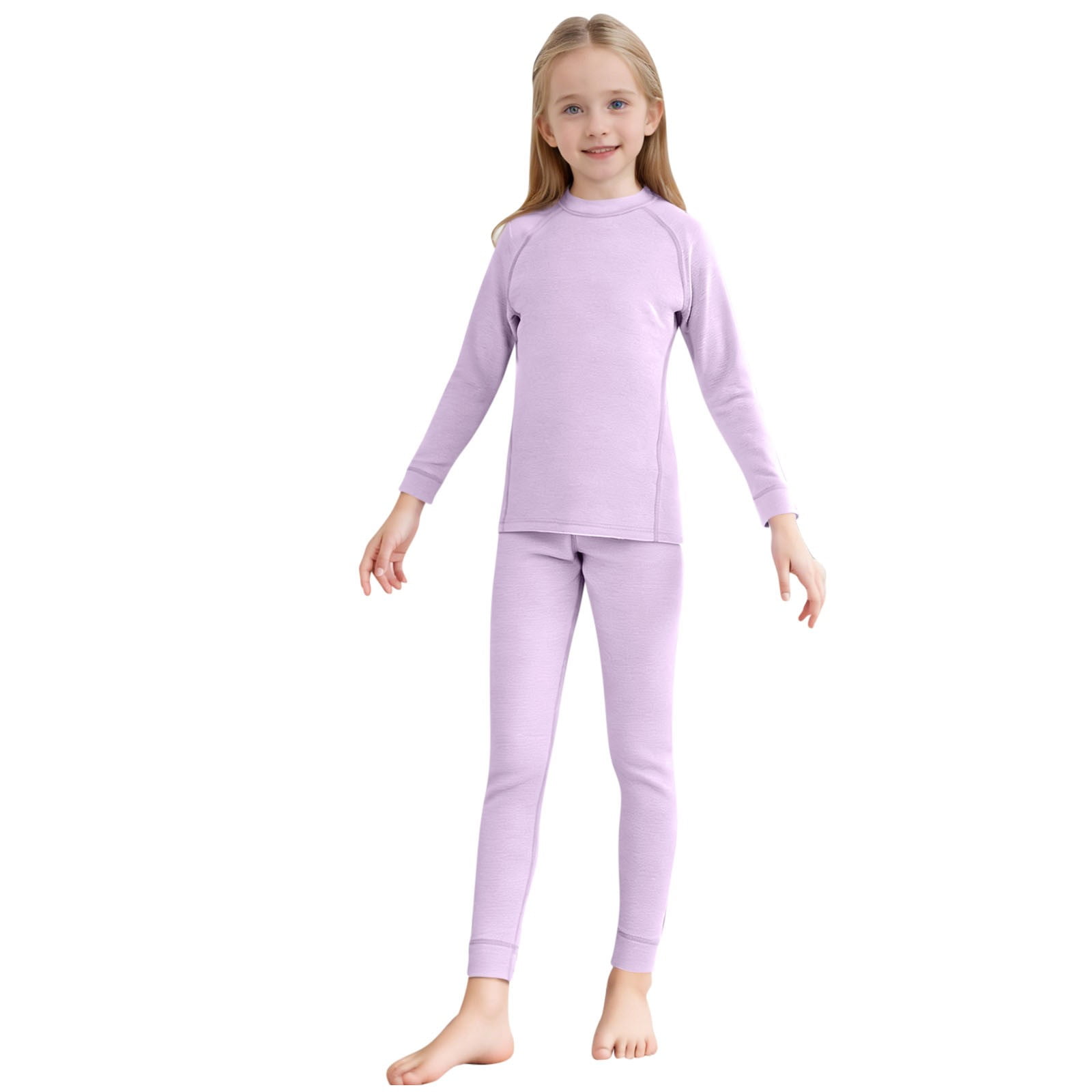 BLVB Boys Girls Thermal Underwear Soft Thermal Top and Bottom Base ...