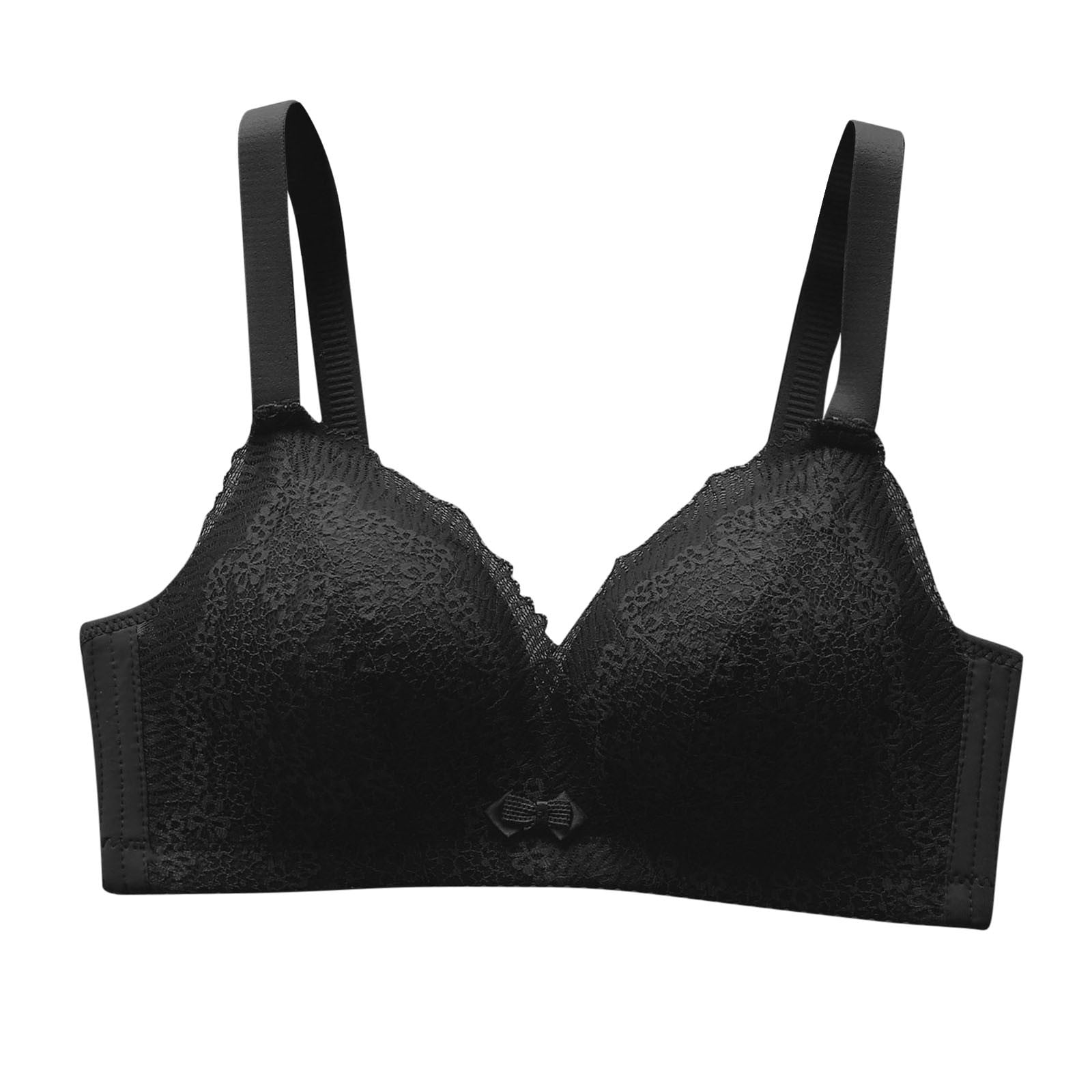 BLVB Comfort Wireless Lace Bralette for Women Light Padded Bra Everyday ...