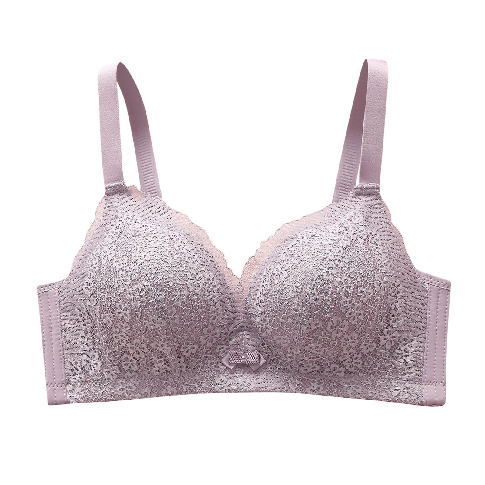 BLVB Comfort Wireless Lace Bralette for Women Light Padded Bra Everyday ...
