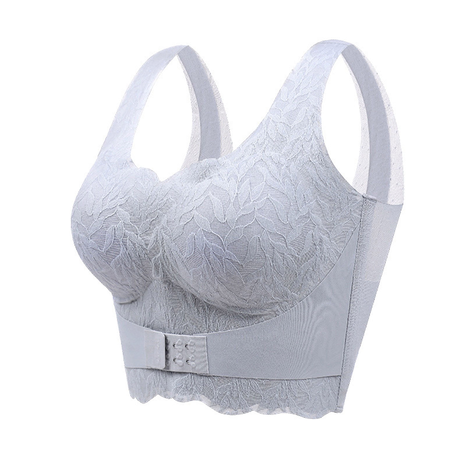 BLVB Comfy Corset Bra Front Buckle Lace Bras Wireless Comfort Lounge ...