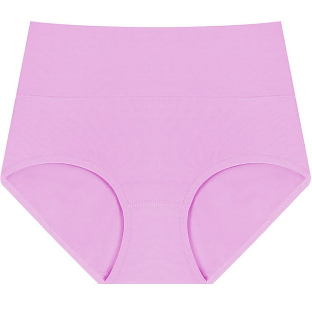 BLVB Cotton Underwear Womens Stretch Breathable Briefs Ladies High Rise ...