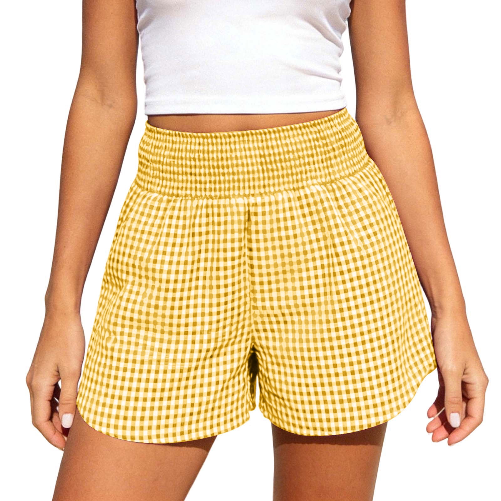 BLVB Elastic Waist Summer Shorts for Women Trendy Cute Pajama Bottoms ...