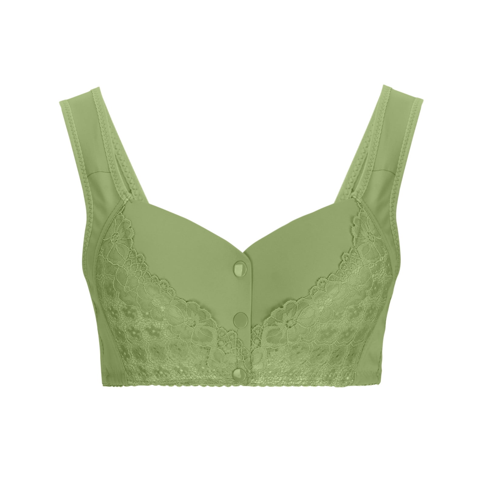 BLVB Front Button Bra Front Closure Everyday Sports Bras Comfort ...