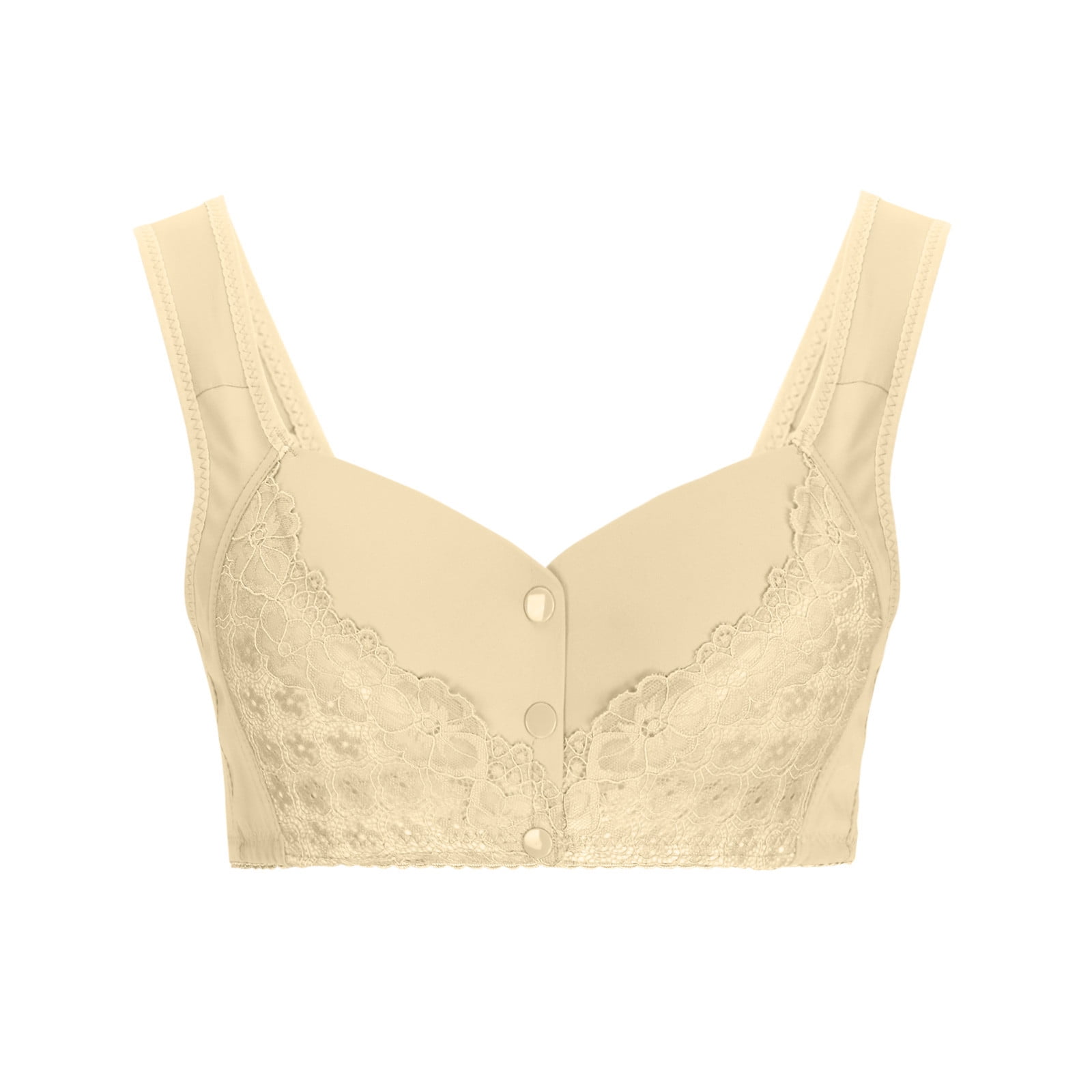 BLVB Front Button Bra Front Closure Everyday Sports Bras Comfort ...