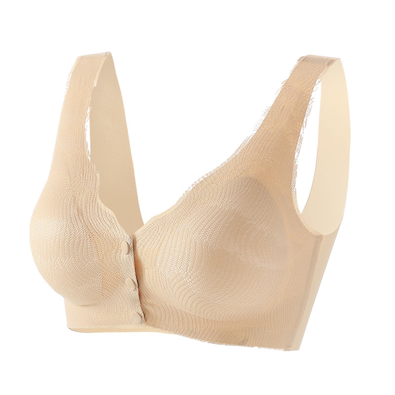 BLVB Front Closure Bras for Women Wide Straps Soft Everyday Bra Full ...