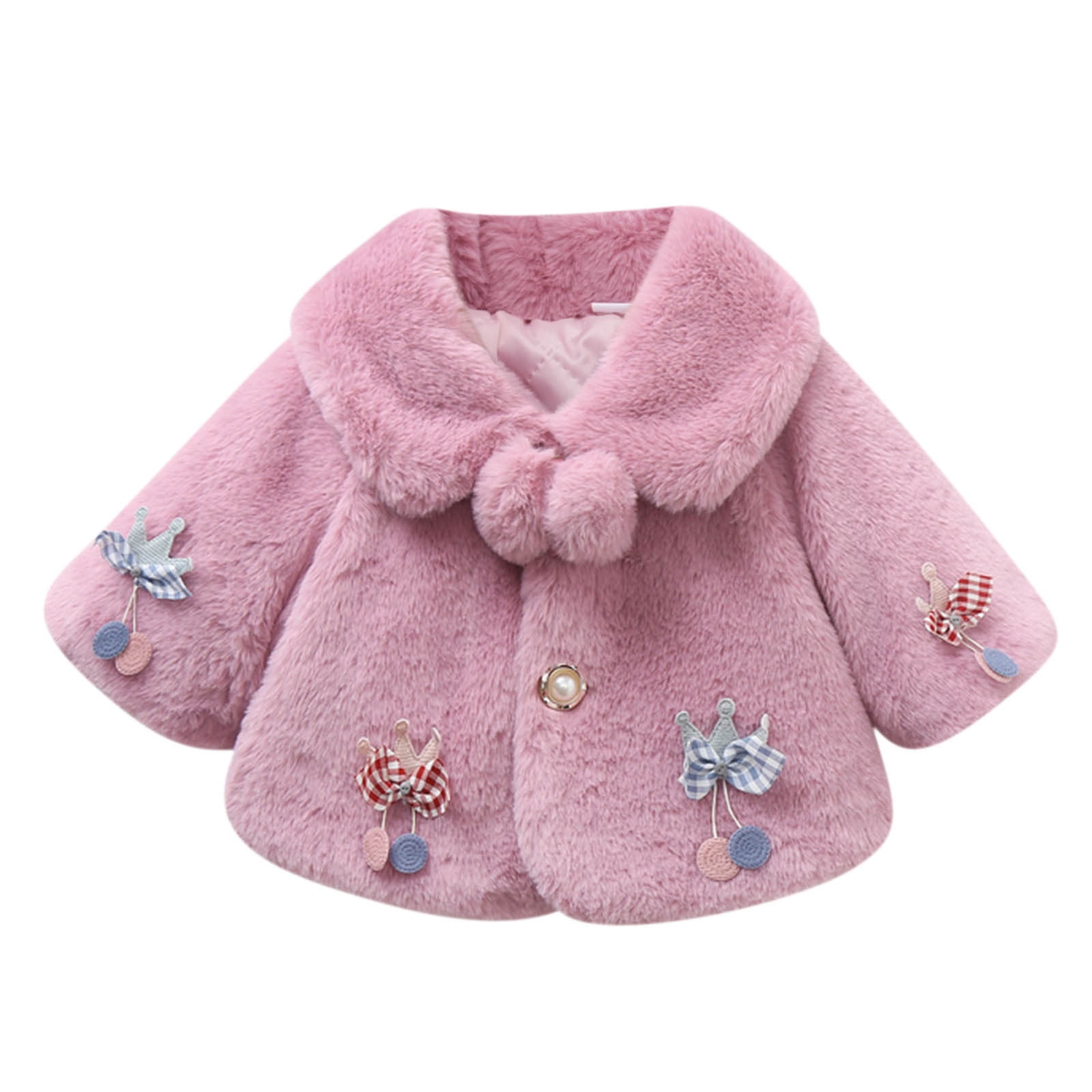 BLVB Infant Baby Girl Warm Winter Plush Soft Cape Cloak Coat Jacket ...