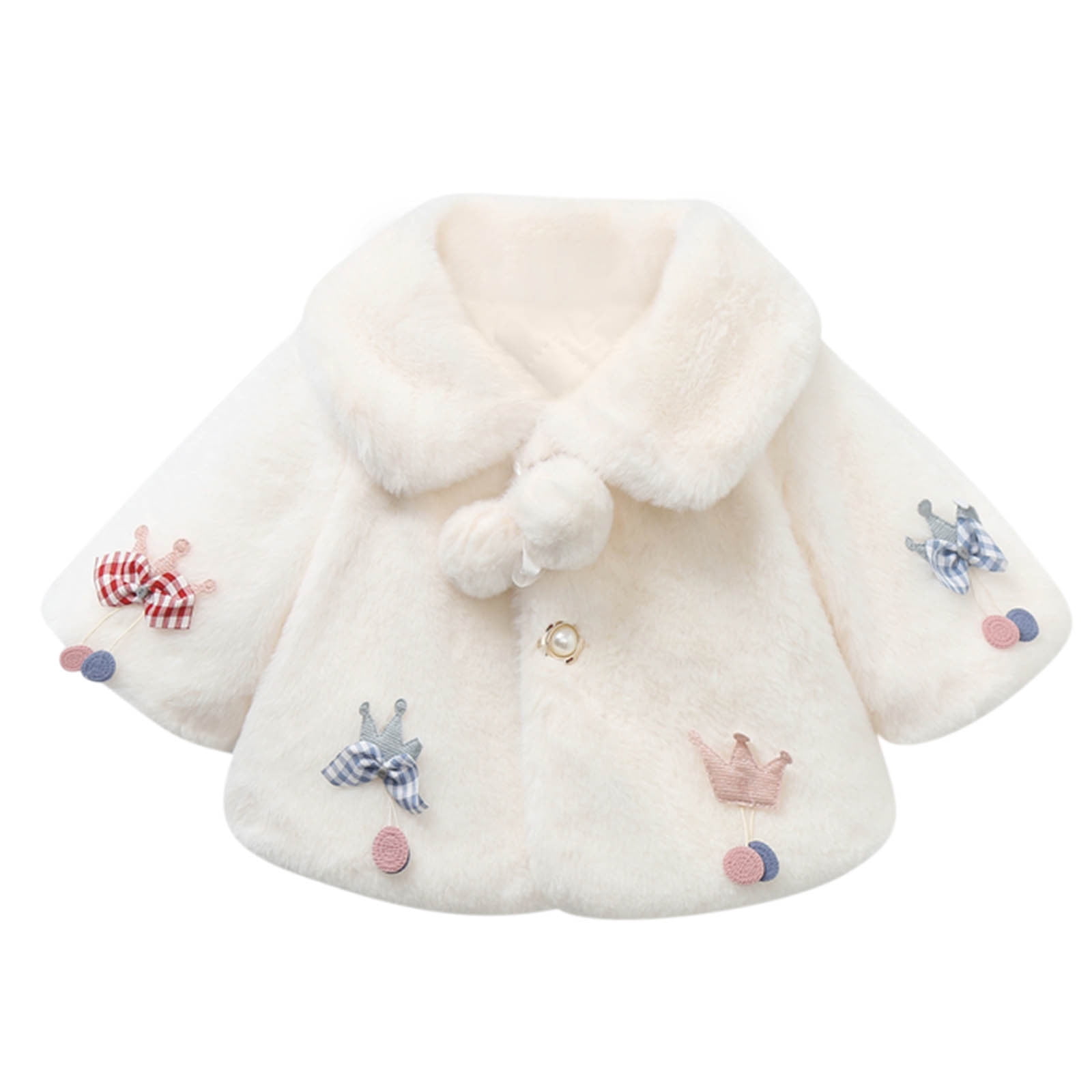 BLVB Infant Baby Girl Warm Winter Plush Soft Cape Cloak Coat Jacket ...