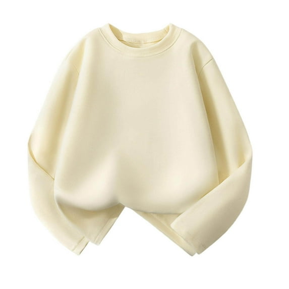 BLVB Kids Sweatshirt Solid Color Soft Pullover Crewneck Fall Long ...