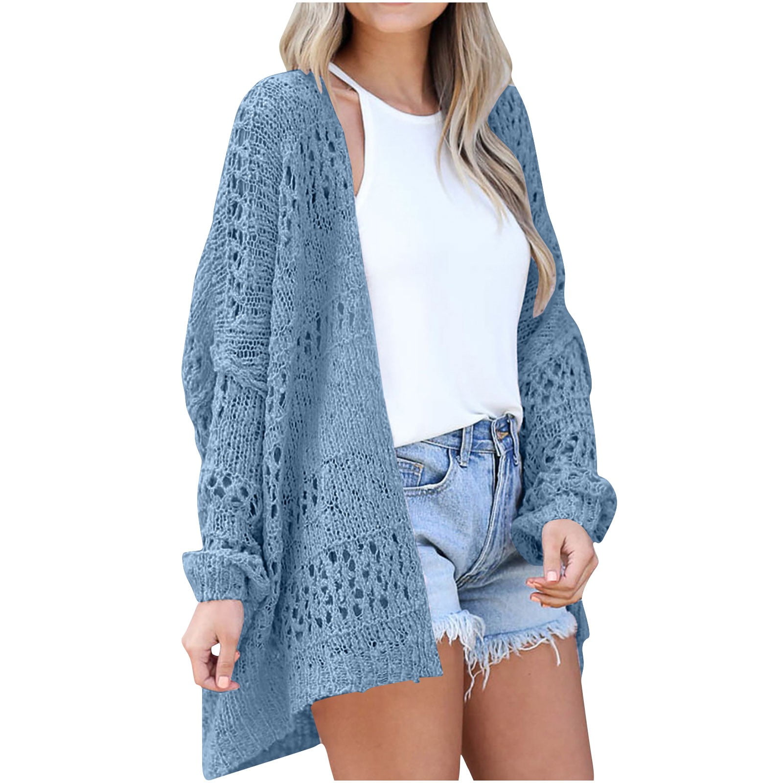 BLVB Lightweight Summer Fall Cardigan for Women Spring Open Front Long ...