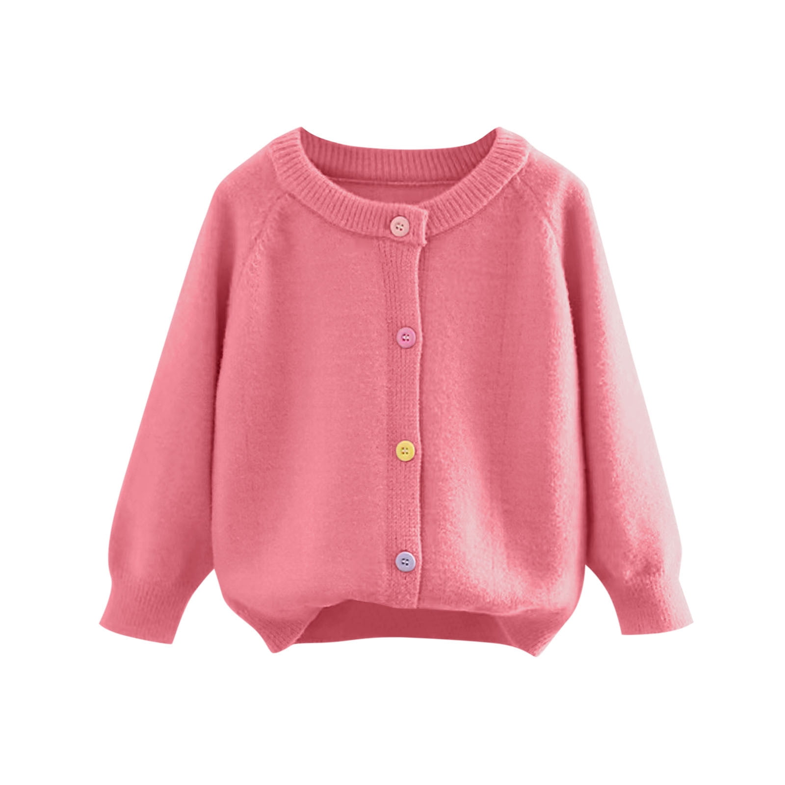 BLVB Little Girls Cardigan Long Sleeve Button Front Sweater Toddler ...