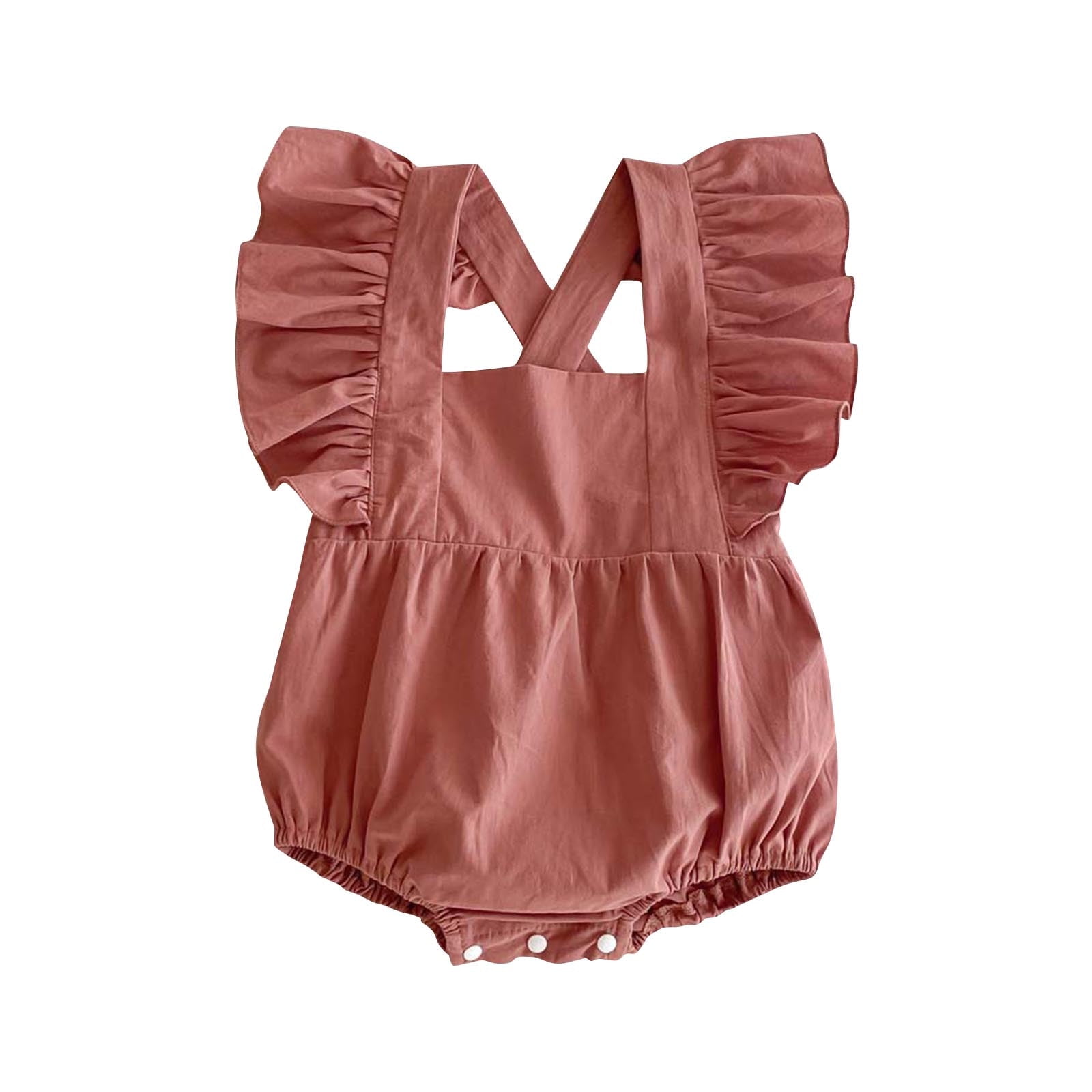 BLVB Newborn Infant Boy Girl Romper Toddler Ruffle Sleeve One-Piece ...