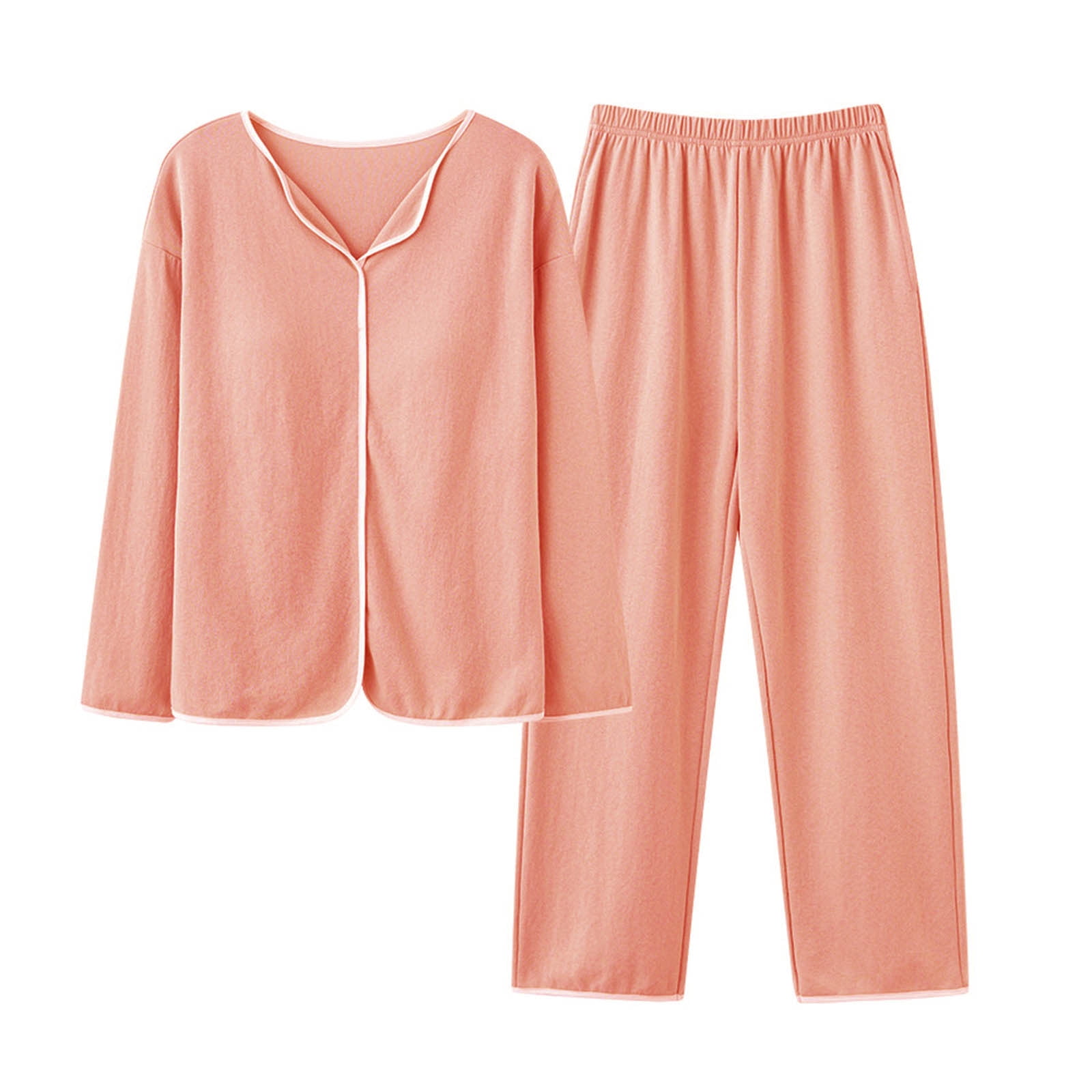 BLVB Pajamas Set for Women Long Sleeve Sleepwear Nightwear with Long ...