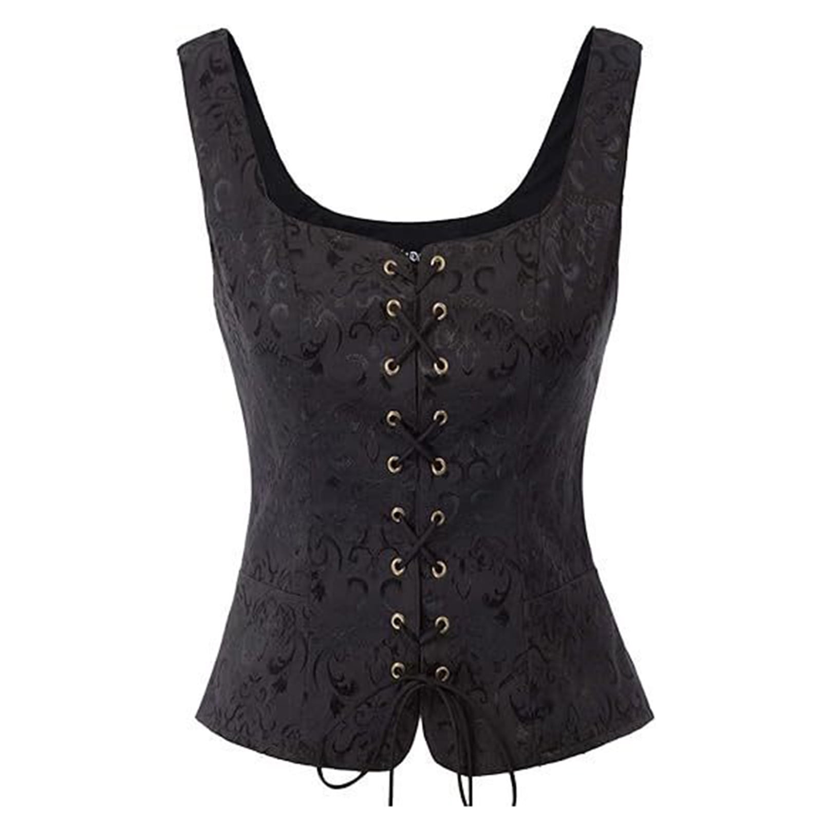 BLVB Renaissance Corset Tops Women Medieval Sleeveless Vest Western ...