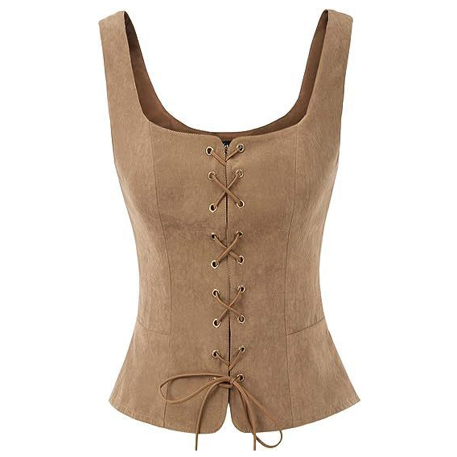 BLVB Renaissance Corset Tops Women Medieval Sleeveless Vest Western ...