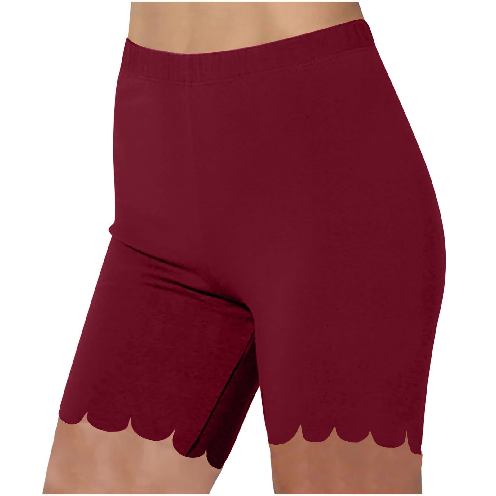 BLVB Scrunch Yoga Shorts for Women Seamless High Waisted Scallope Edge ...