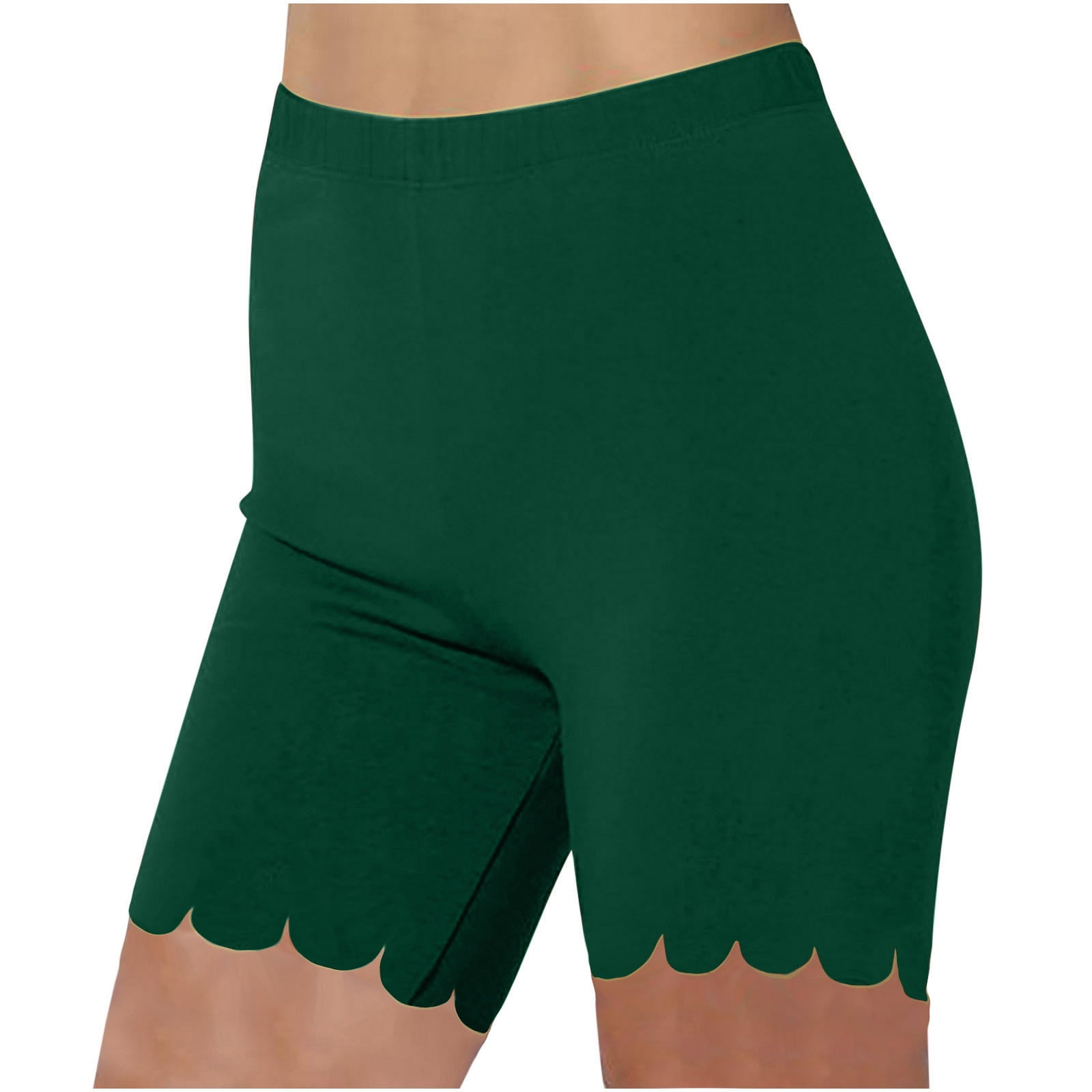 BLVB Scrunch Yoga Shorts for Women Seamless High Waisted Scallope Edge ...