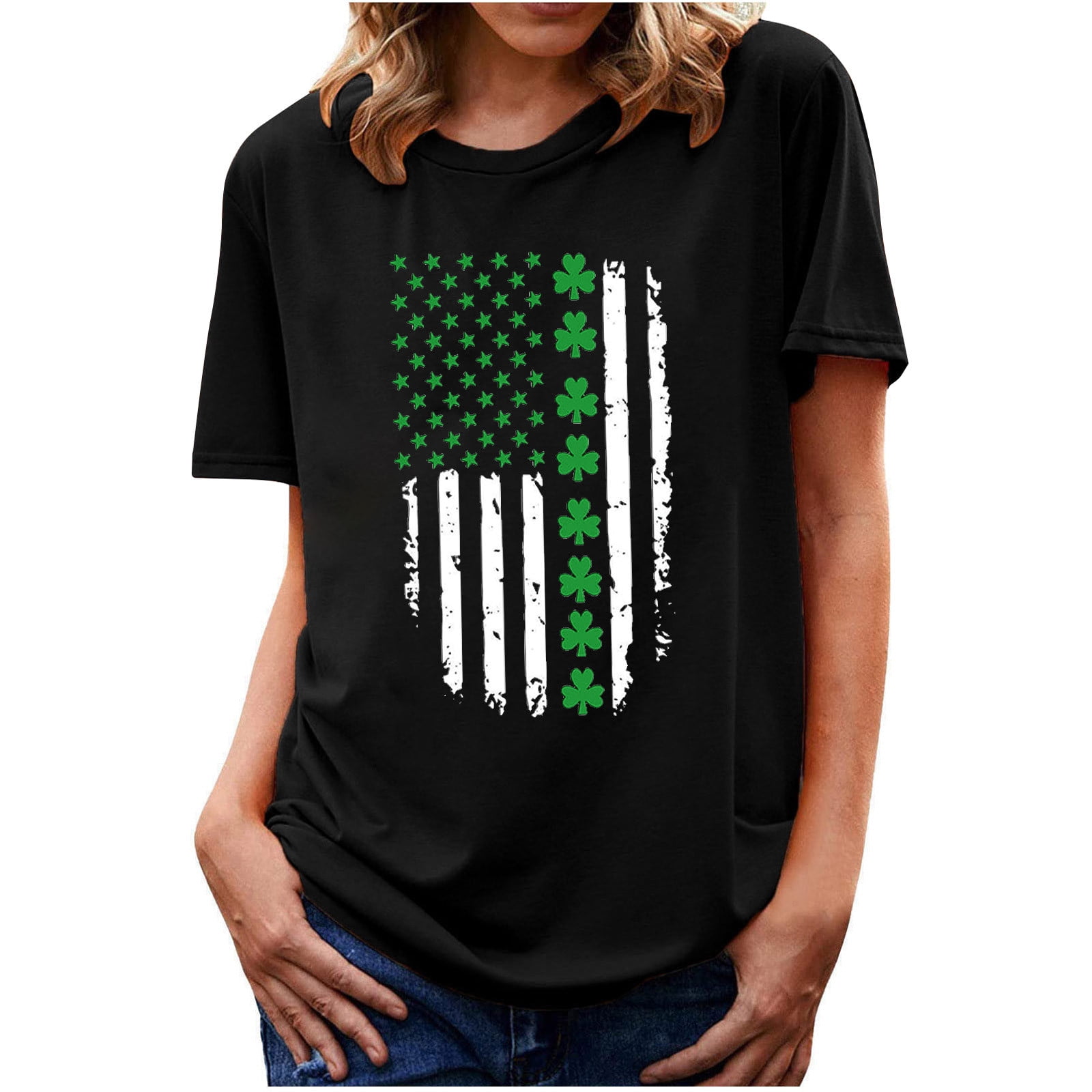 BLVB St Patricks Day Tshirt Women Shamrock Shirt Clover Shirts St ...