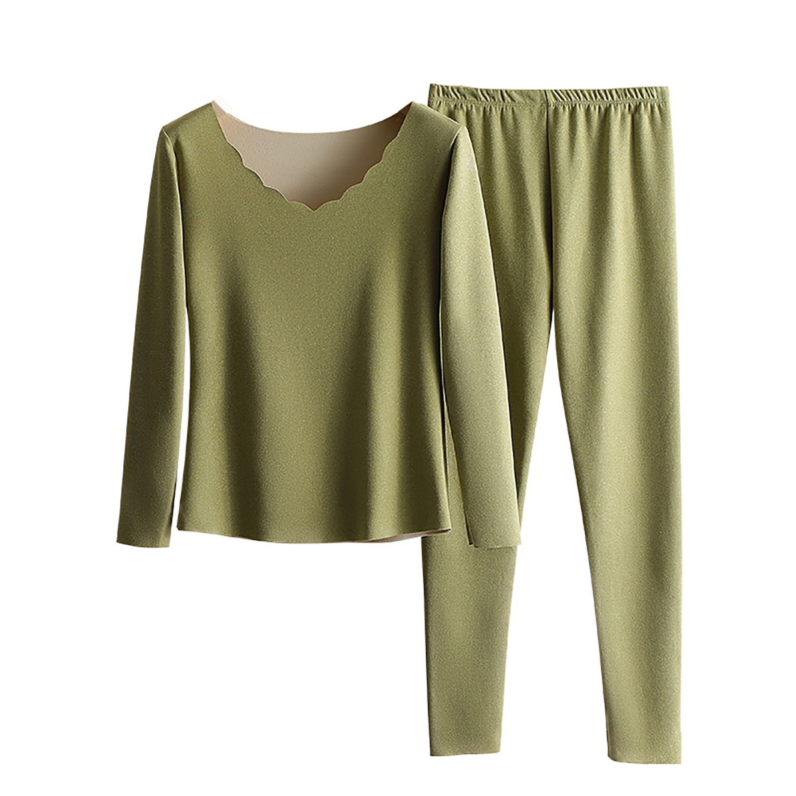 BLVB Thermal Underwear Set for Women Long Johns with Fleece Lined Long ...