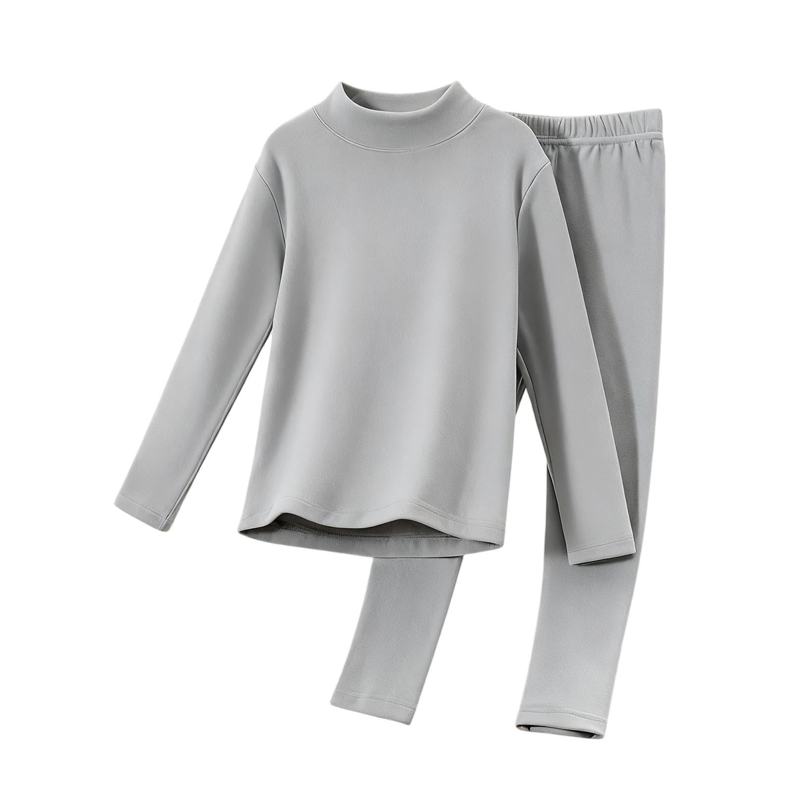 BLVB Thermal Underwear for Kids Long Johns Leggings and Mock Neck Shirt ...