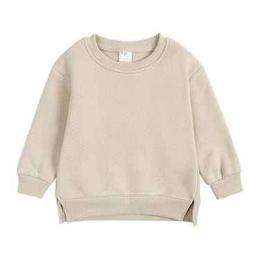 Dealovy Toddler Baby Clothes Fleece Lined Long Sleeve Sweatshirt Kids Unisex Thick Crewneck ...