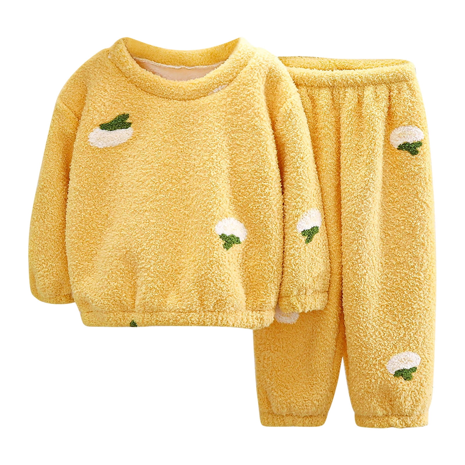 BLVB Toddler Baby Boy Girl Fleece Two Piece Clothes Long Sleeve Plush ...