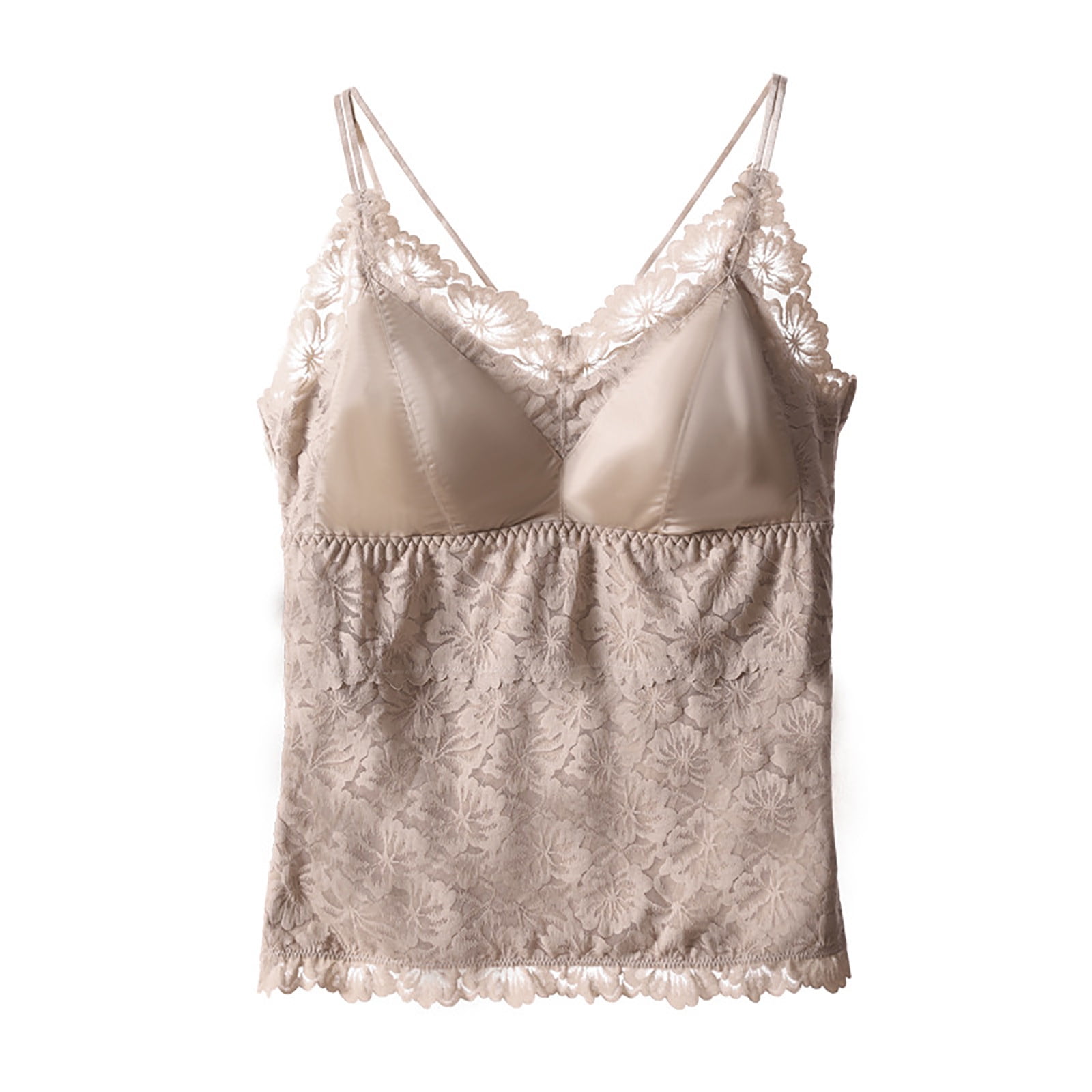 BLVB V Neck Camisoles for Women Lace Cami Undershirt Spaghetti Strap ...