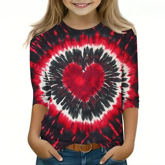 BLVB Valentines Day Shirt for Boys Girls Valentine Heart Graphic ...