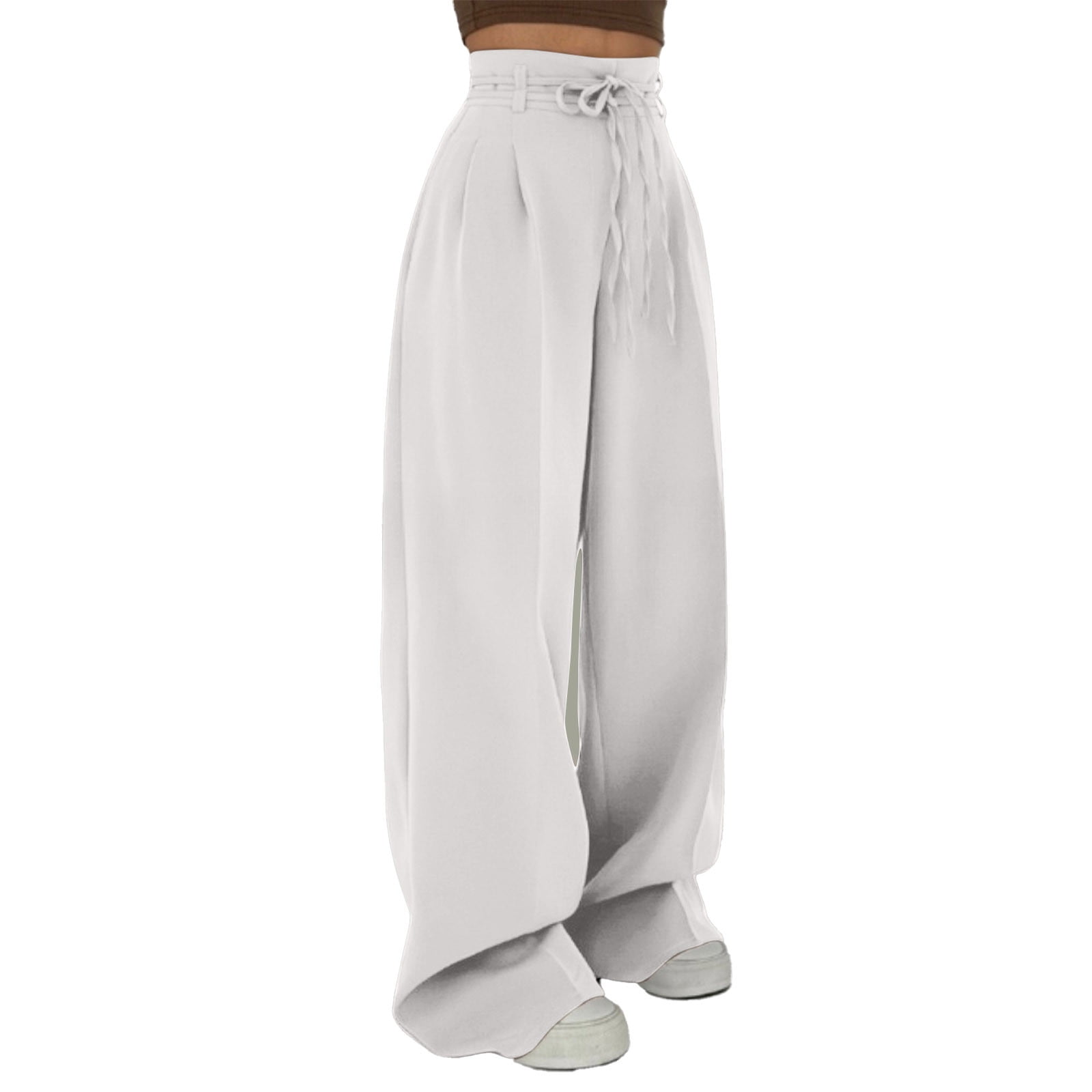 BLVB Wide Leg Dress Pants for Women High Waisted Office Work Trousers ...