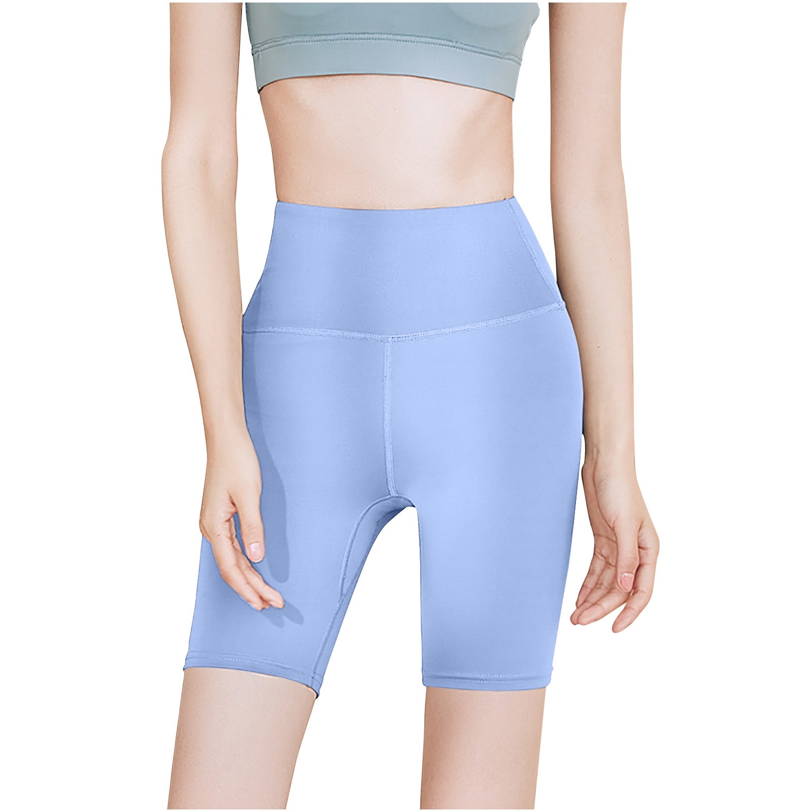 BLVB Women's Athletic Yoga Shorts Scrunch High Waisted Workout Shorts ...