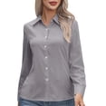 BLVB Women's Button down Shirts Long Sleeve Blouses Formal Collared ...
