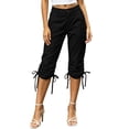 BLVB Women's Hiking Cargo Pants Outdoor Camping Capri Pants Low Rise ...