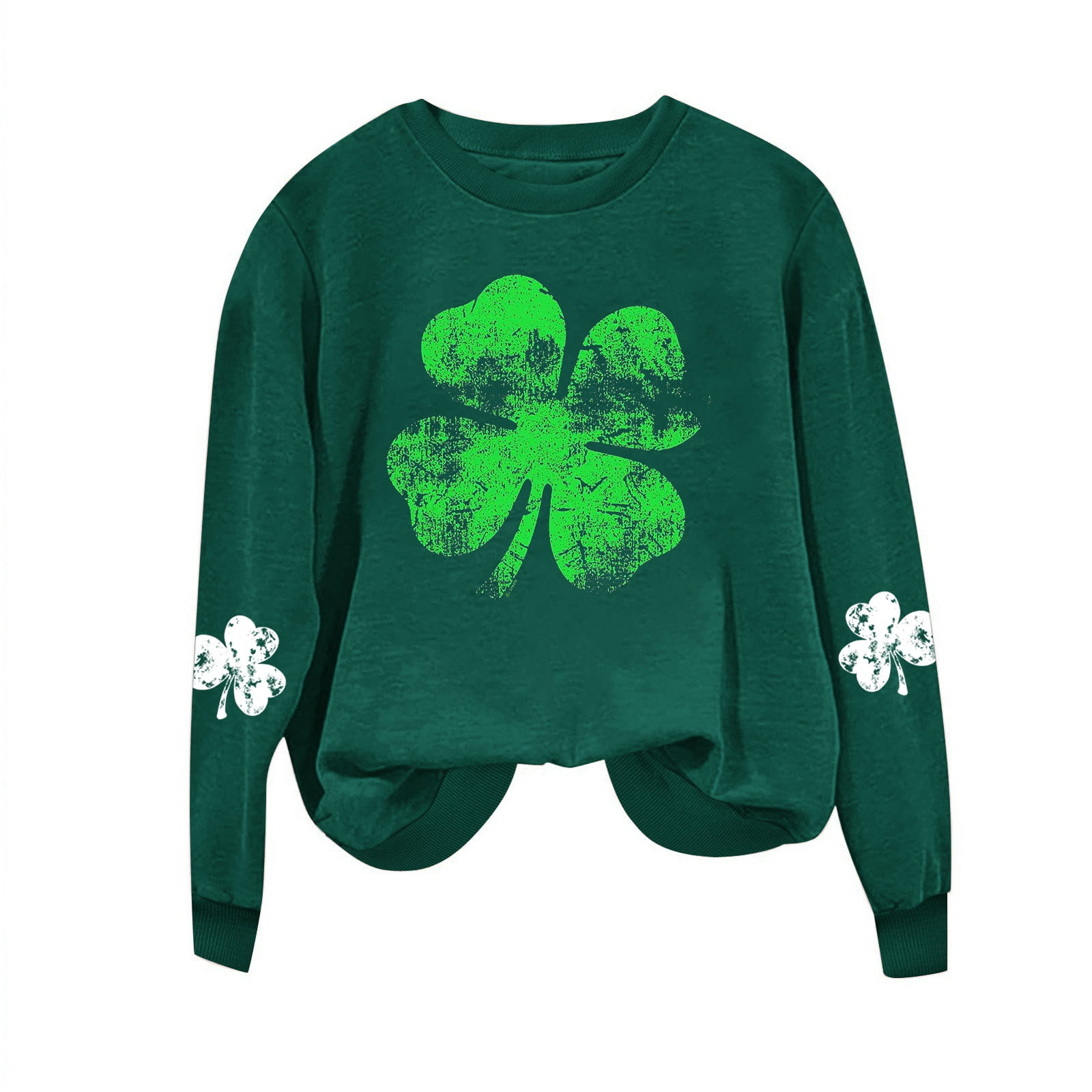 BLVB St Patricks Day Sweatshirt Women Long Sleeve Crewneck Shamrock St ...