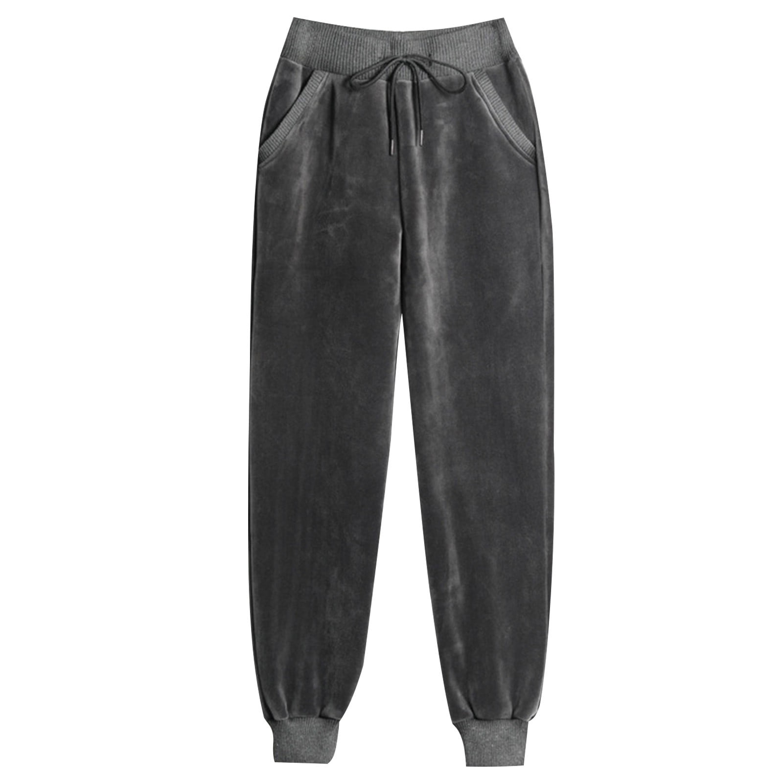 BLVB Women's Velour Sweatpants Winter Velvet Trouser Joggers Soft Comfy ...