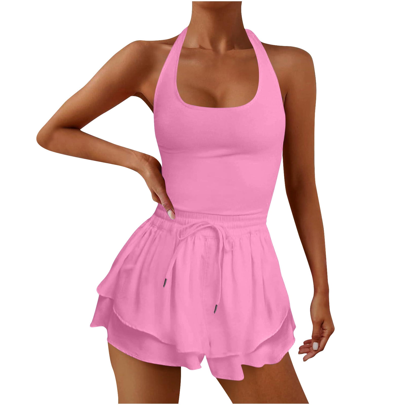 BLVB Women's Workout Tennis Romper Running Short Athletic Jumpsuits ...