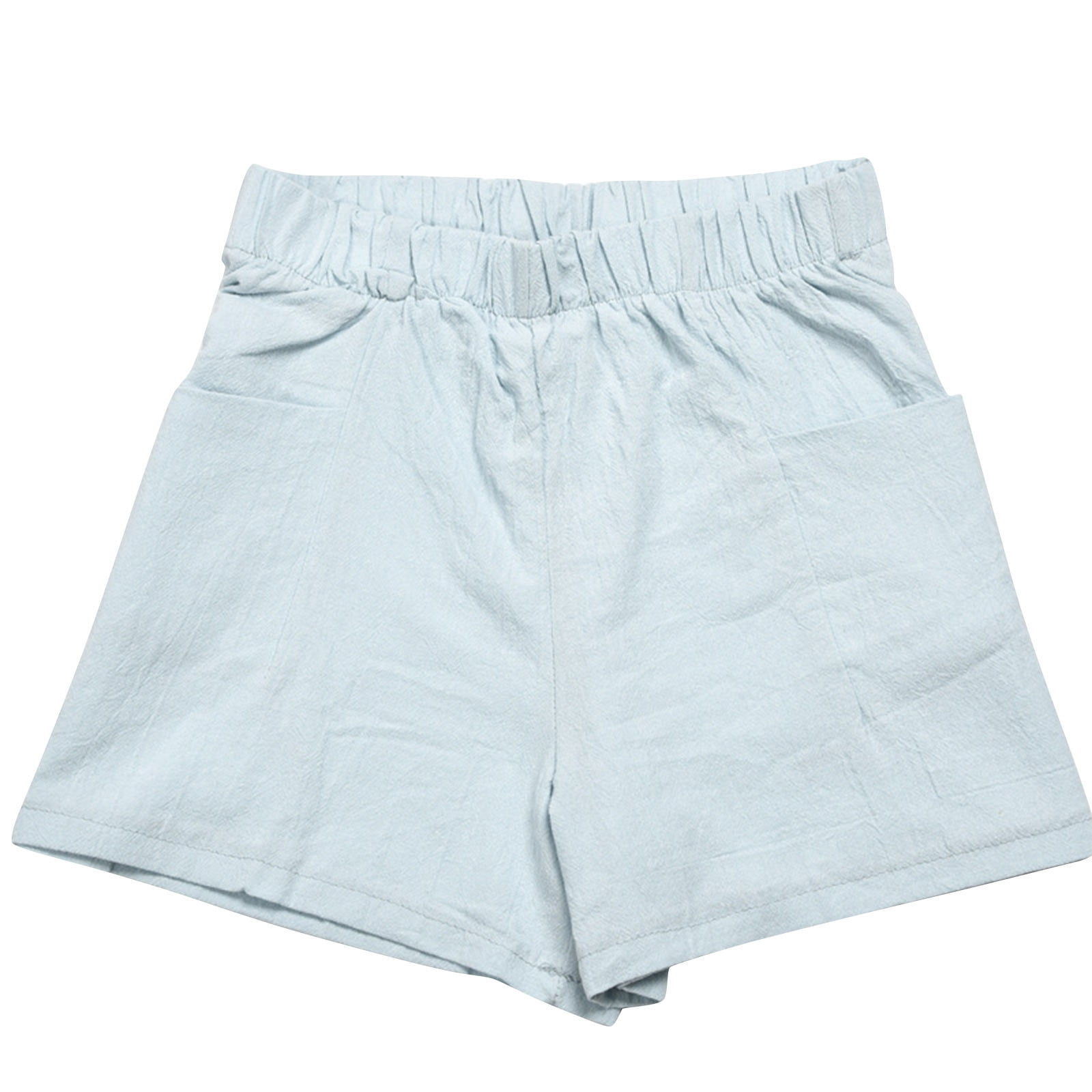 Blvb Womens Cotton Linen Shorts Casual High Waisted Wide Leg Shorts