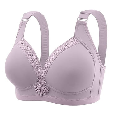 BLVB Bras for Women No Underwire Wide Straps Full Coverage Comfort Bra ...