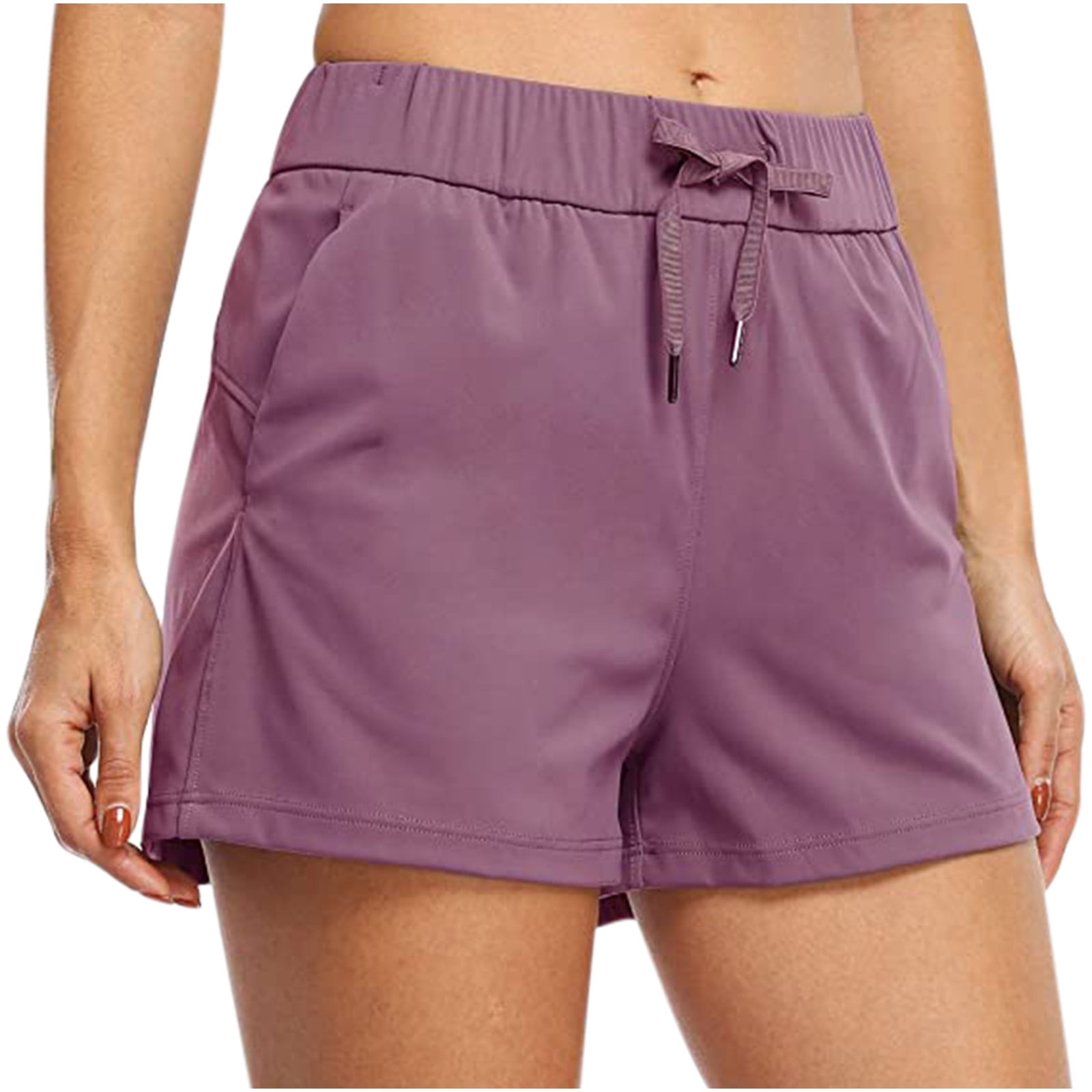 Blvb Womens High Waist Running Shorts Athletic Workout Quick Dry Shorts