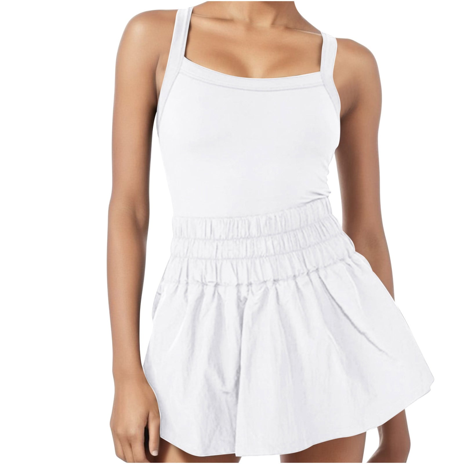 BLVB Womens Sleeveless Wide Leg Workout Romper Jumpsuit Crisscross ...