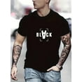 ''BLaCK'' Print, Men's Graphic T-shirt, Casual Comfy s For Summer, Mens ...
