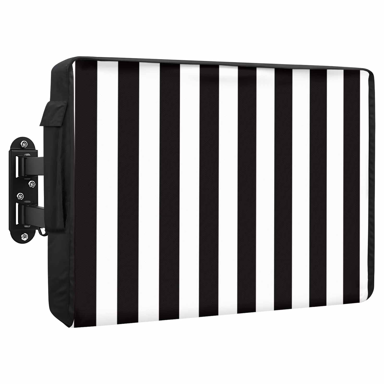 BLack White Stripes Simple Outdoor TV Cover 48 to 50 Inch Geometric ...