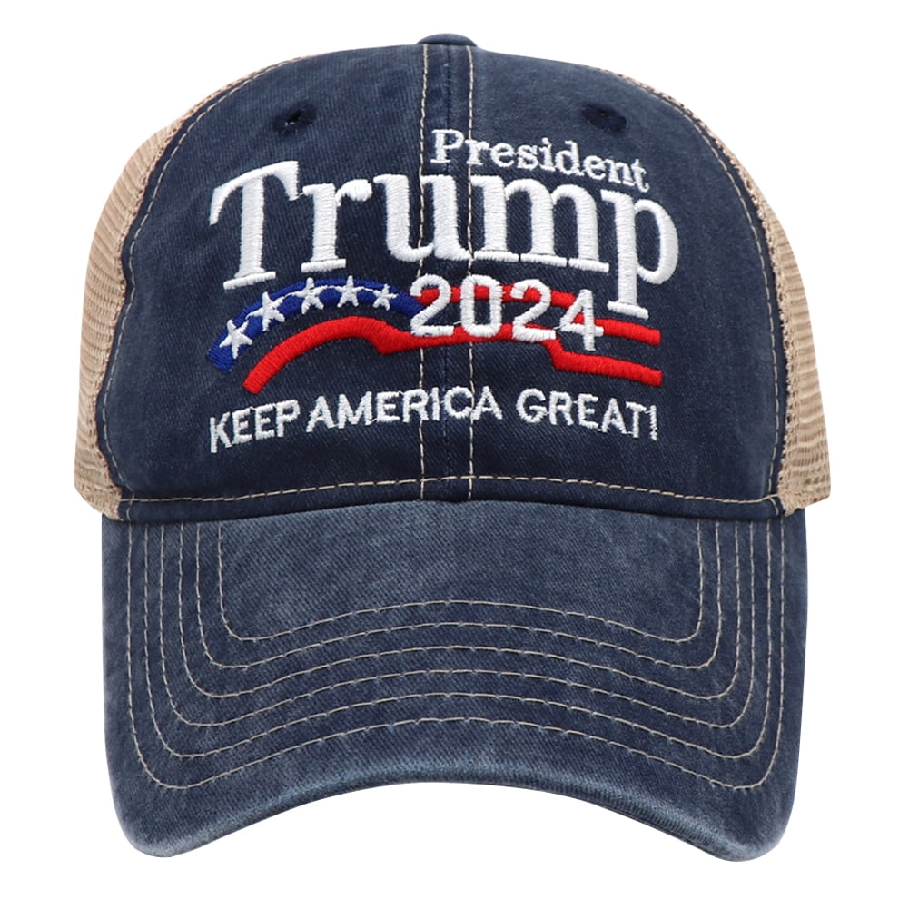 BLegjart Trump 2024 Mesh Trucker Hats Keep America Great Fashion Sports ...