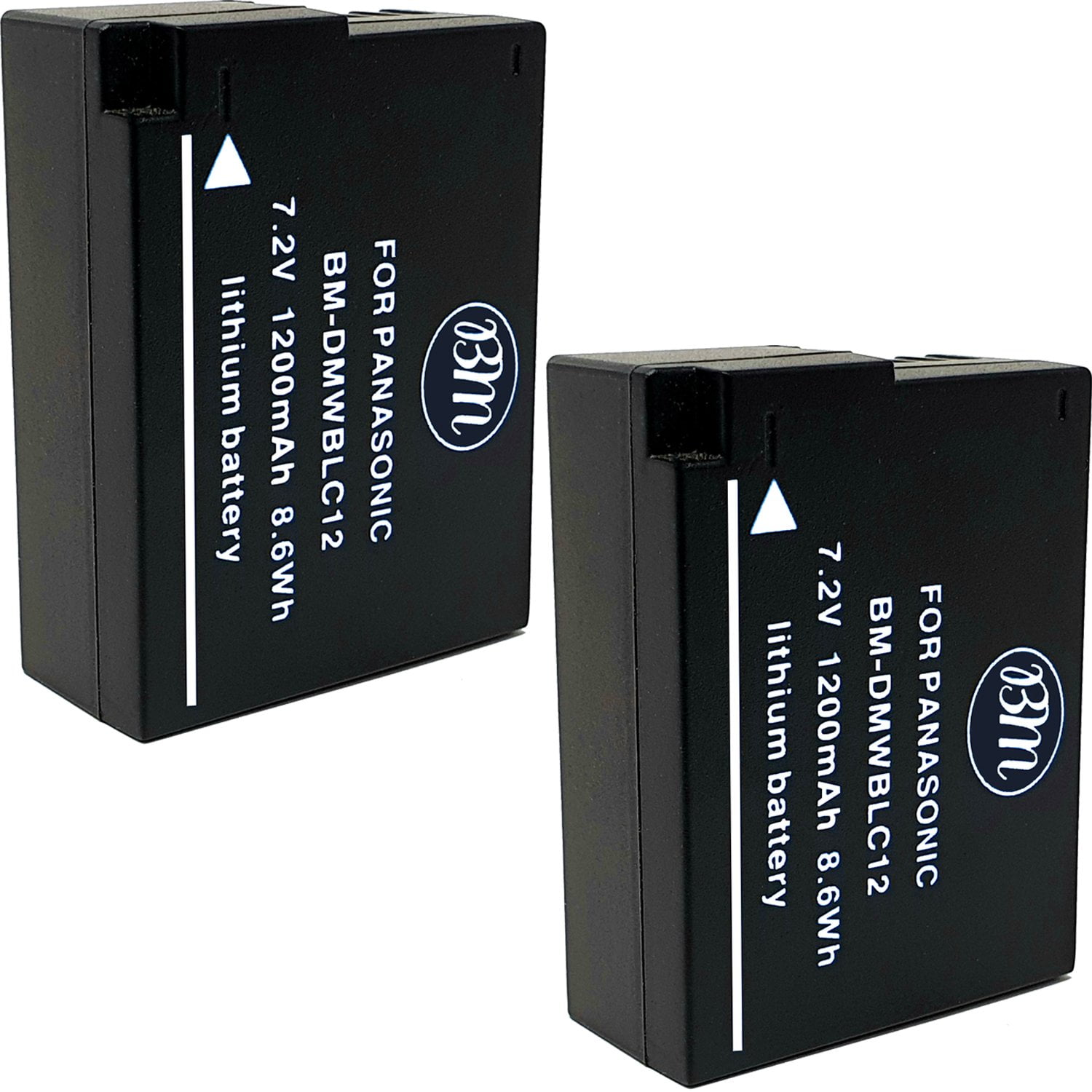 BM Premium DMW-BLC12 Batteries, 2 Pack, 1200mAh, for Panasonic DC ...